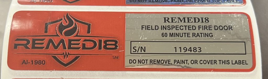 fire door relabeling - Remedi8